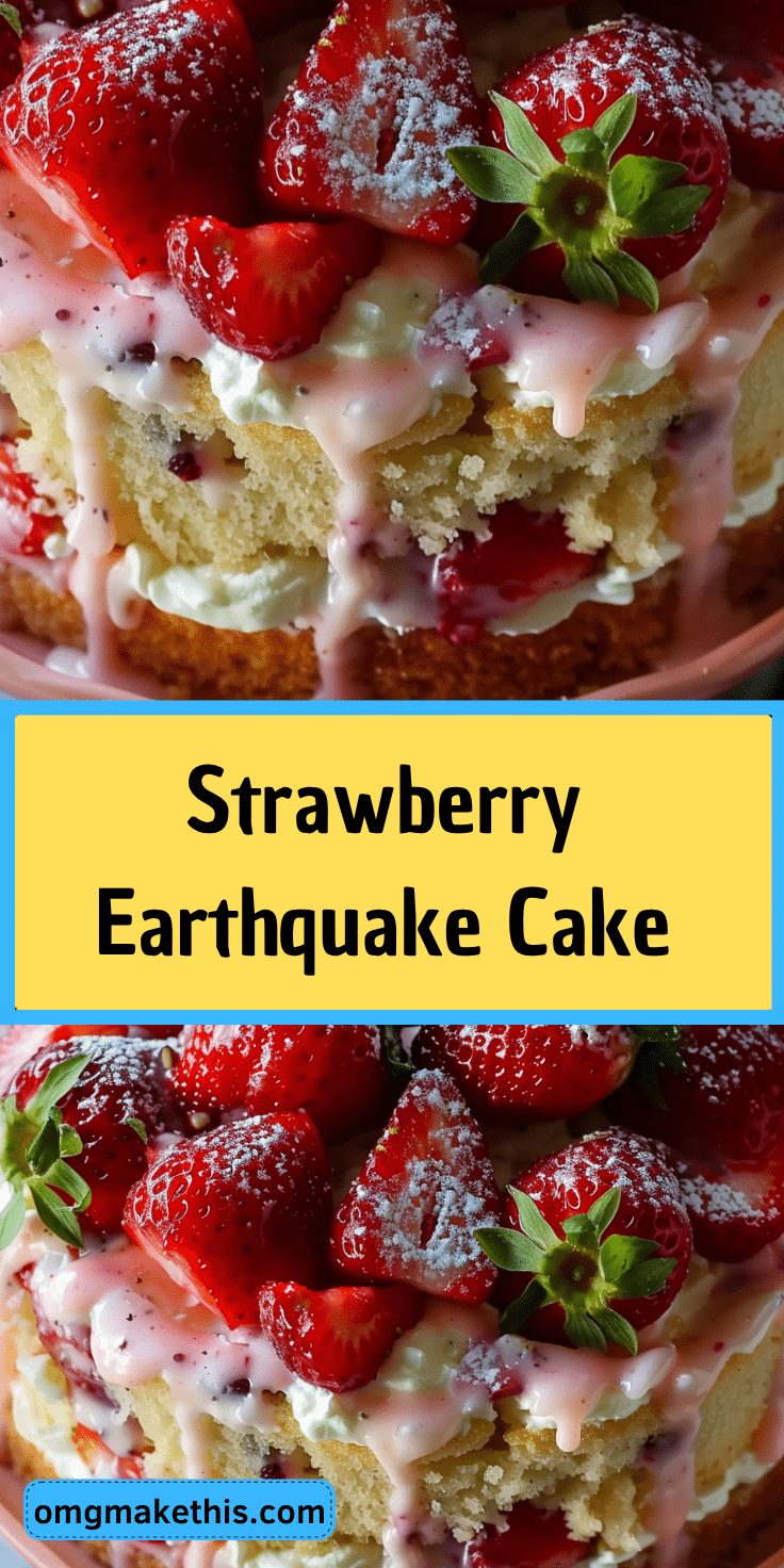 Strawberry Earthquake Cake | Omg Make This