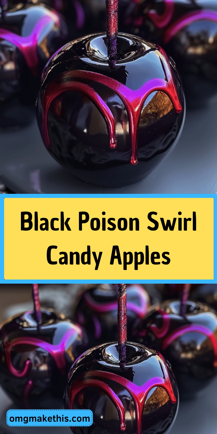 Black Poison Swirl Candy Apples | Omg Make This