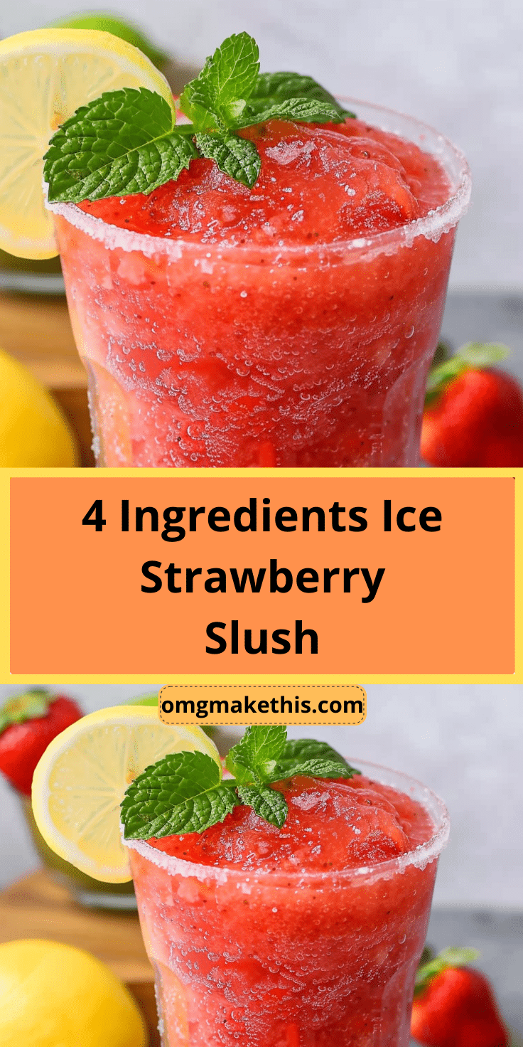4-Ingredient Ice Strawberry Slush | Omg Make This