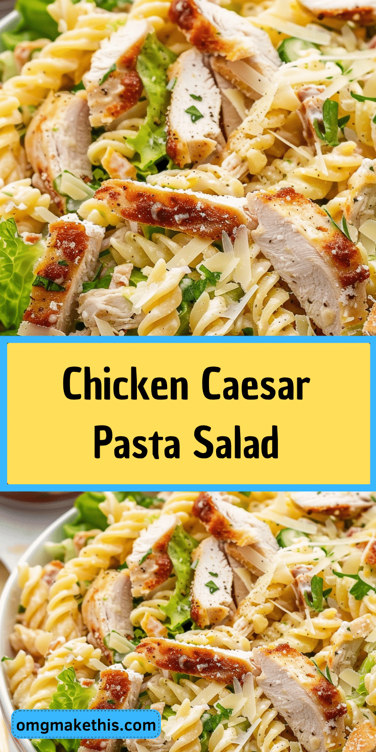Chicken Caesar Pasta Salad | Omg Make This