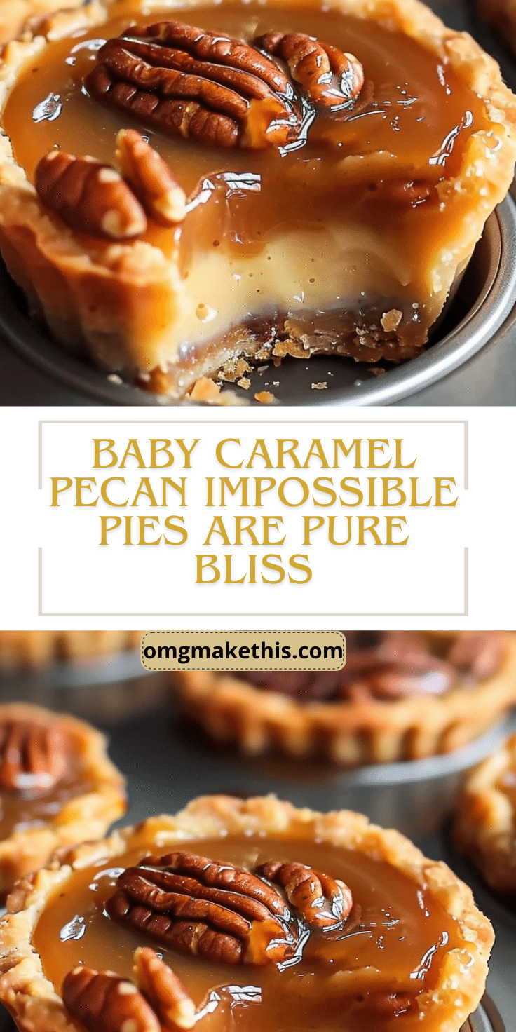 Baby Caramel Pecan Impossible Pies | Omg Make This