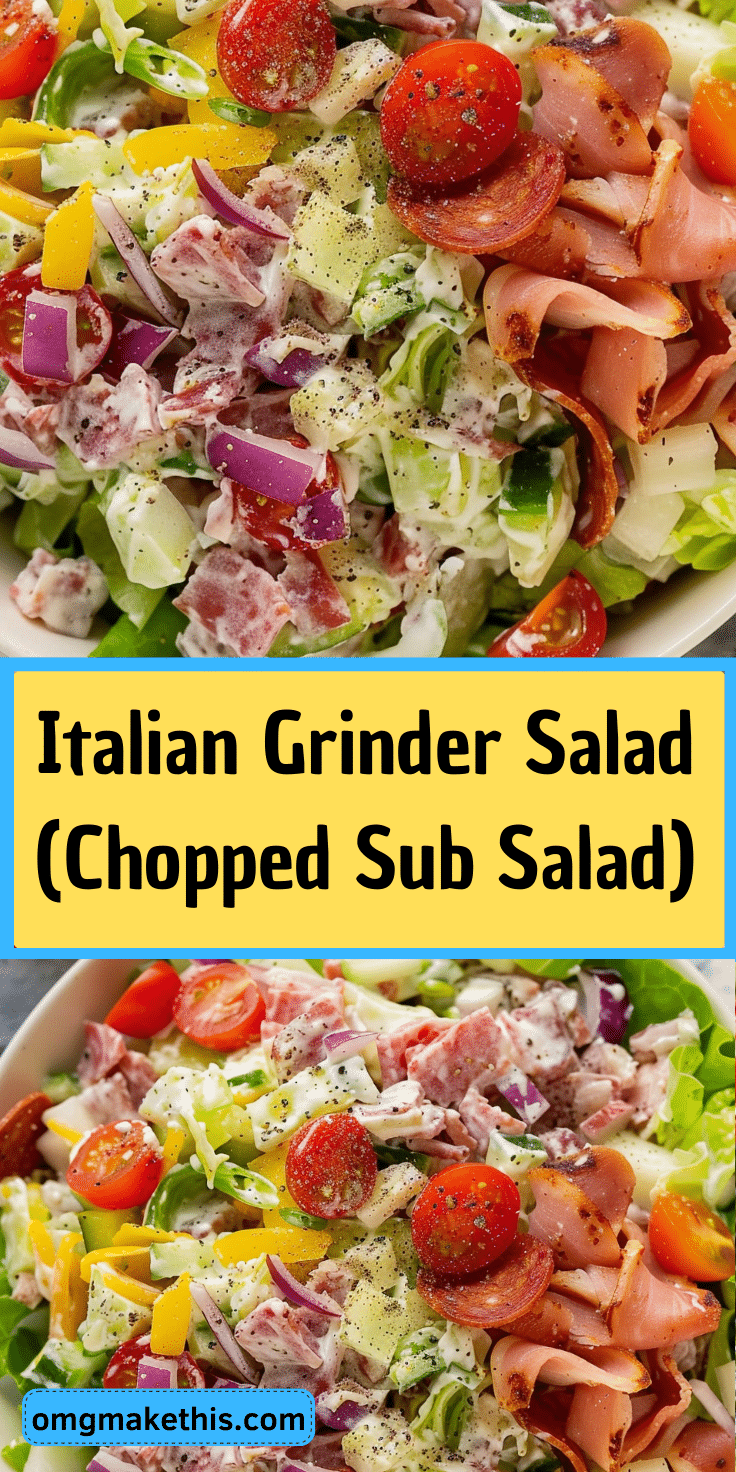 Italian Grinder Salad (Chopped Sub Salad) | Omg Make This