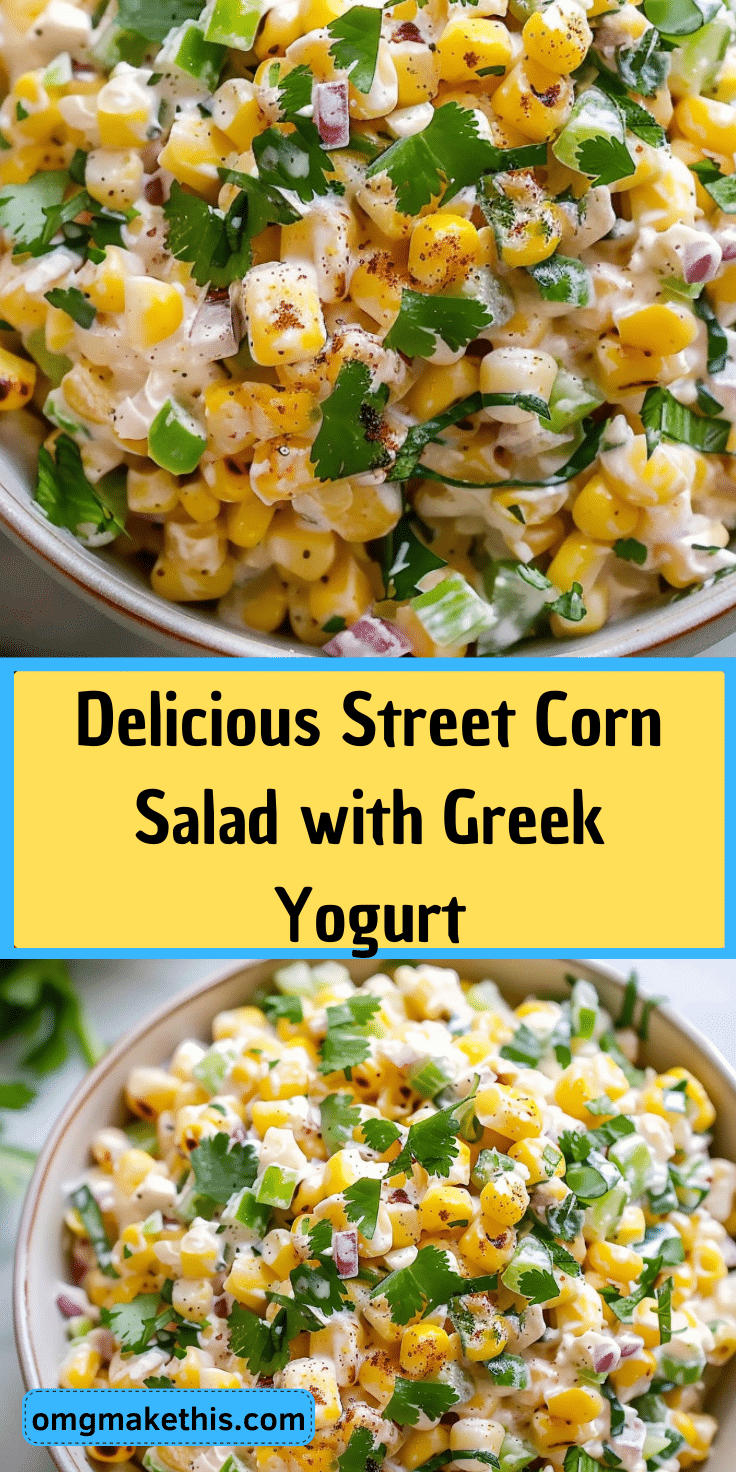 Delicious Street Corn Salad with Greek Yogurt | Omg Make This